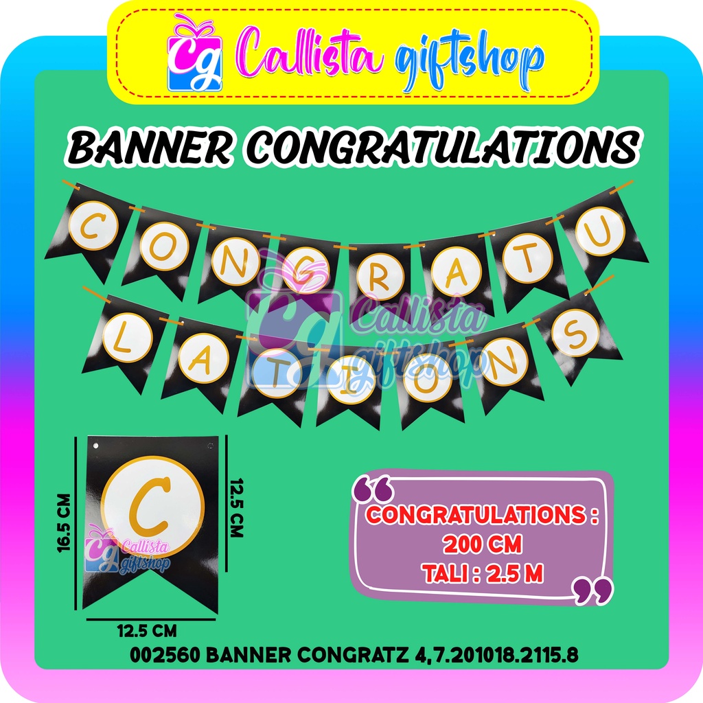 Jual Banner CONGRATULATIONS Bunting Flag CONGRATULATIONS Banner ...
