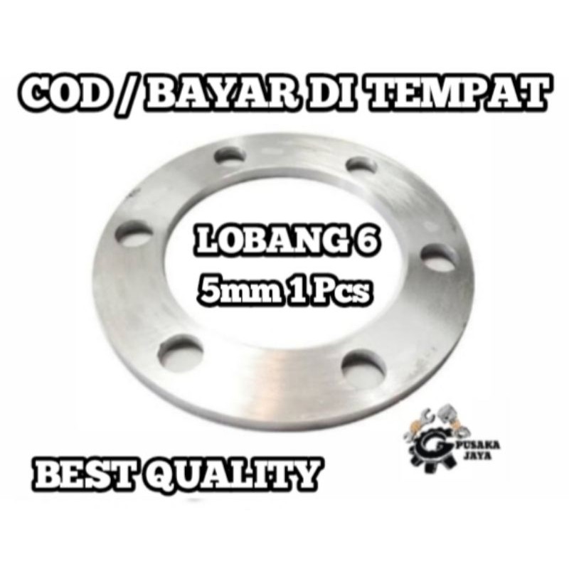 Jual Spacer / Spiser Velg Mobil Lobang 6 Ukuran 5 mm (1pcs) | Shopee ...