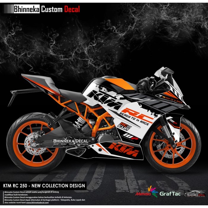 Jual DECAL PREMIUM CLASS KTM RC RACING BLACK | Shopee Indonesia