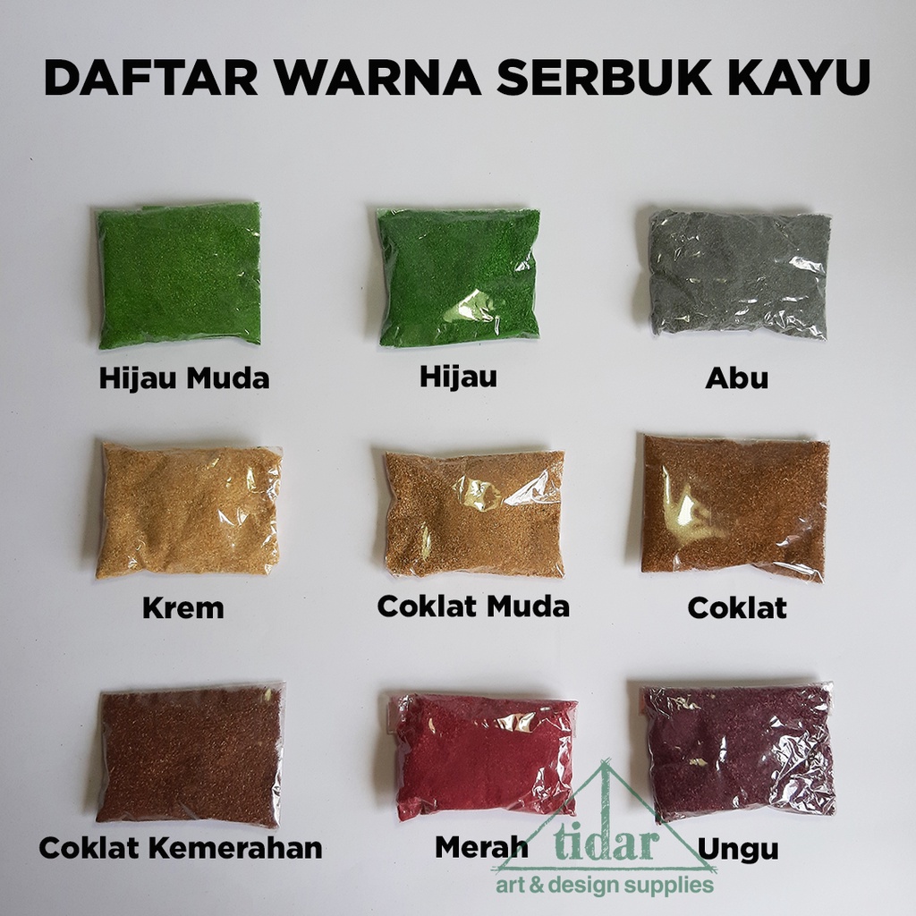 Jual Serbuk Kayu Warna Warni - Bubuk Rumput Miniatur Maket / Diorama ...