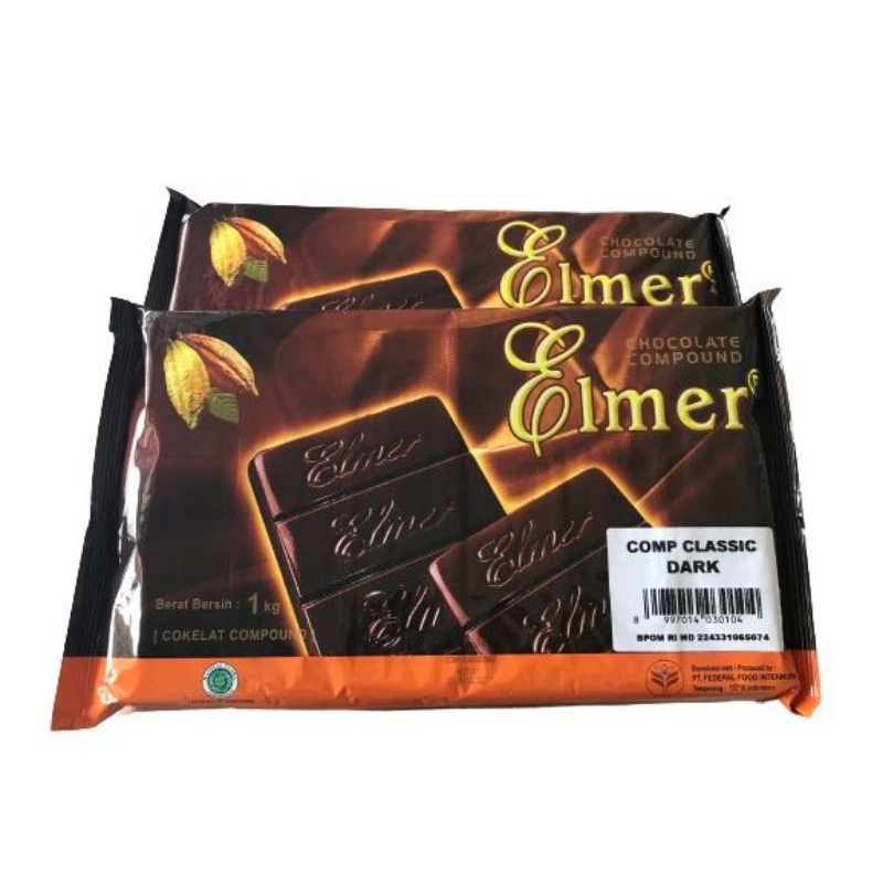 Jual Elmer Dark Compound Chocolate Klasik 1KG | Shopee Indonesia