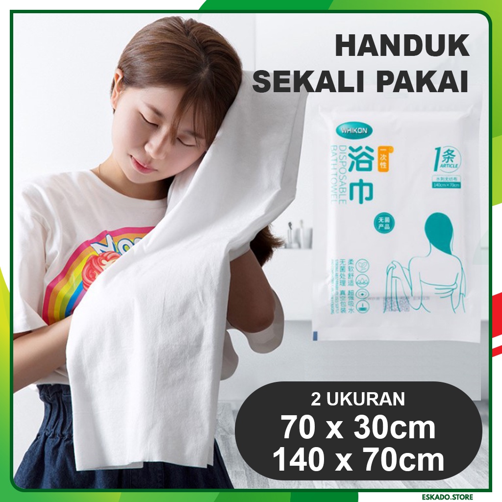Jual Handuk Sekali Pakai WHIKON Traveling / Disposable Towel 1pcs ...