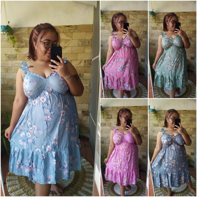 Jual dress/Daster Rara Suju Super Jumbo muat BB 100kg daster kerut dada ...