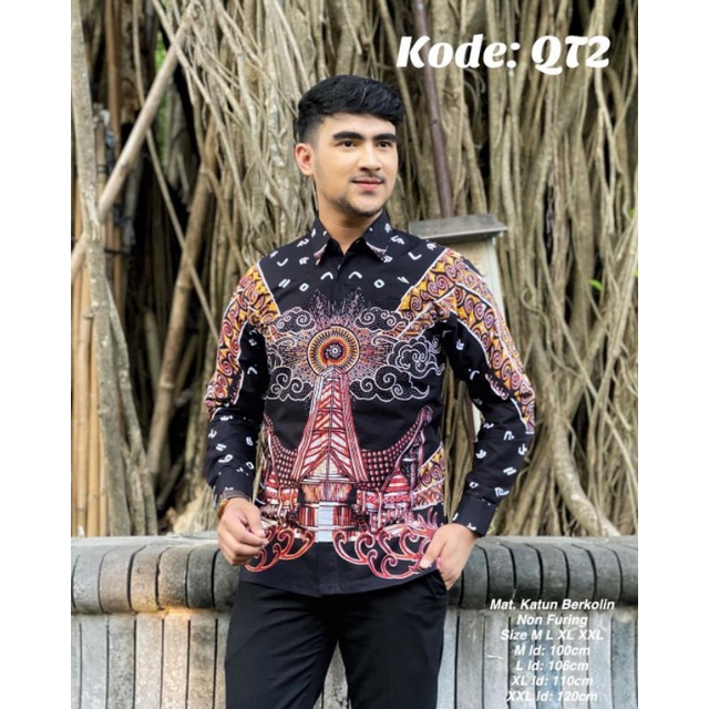 Jual BATIK LONTARA MAKASSAR BATIK LOKAL MAKASSAR BATIK LONTARA SLIMFIT ...