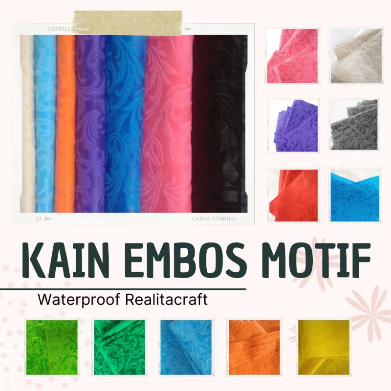 Jual KAIN MOTIF EMBOS CRAFT METERAN | Shopee Indonesia