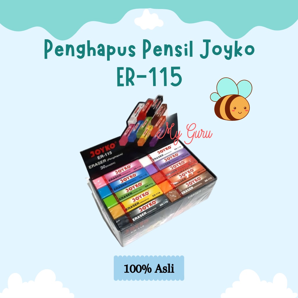 Jual [PCS] JOYKO PENGHAPUS PENSIL ER-115 / JOYKO ERASER ANAK 10 WARNA PANJANG | Shopee Indonesia