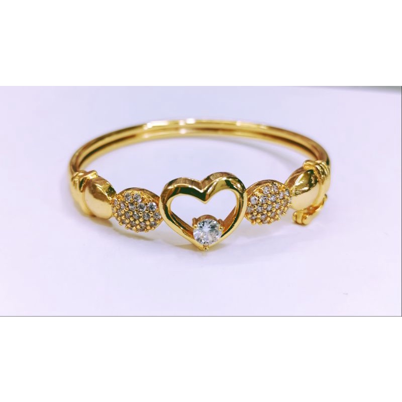 Jual GELANG TANGAN LOVE PERMATA/GELANG DEWASA LAPIS EMAS/GELANG XUPING ...