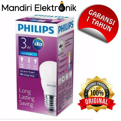 Jual Lampu LED Philips 3 Watt Putih GARANSI | Shopee Indonesia