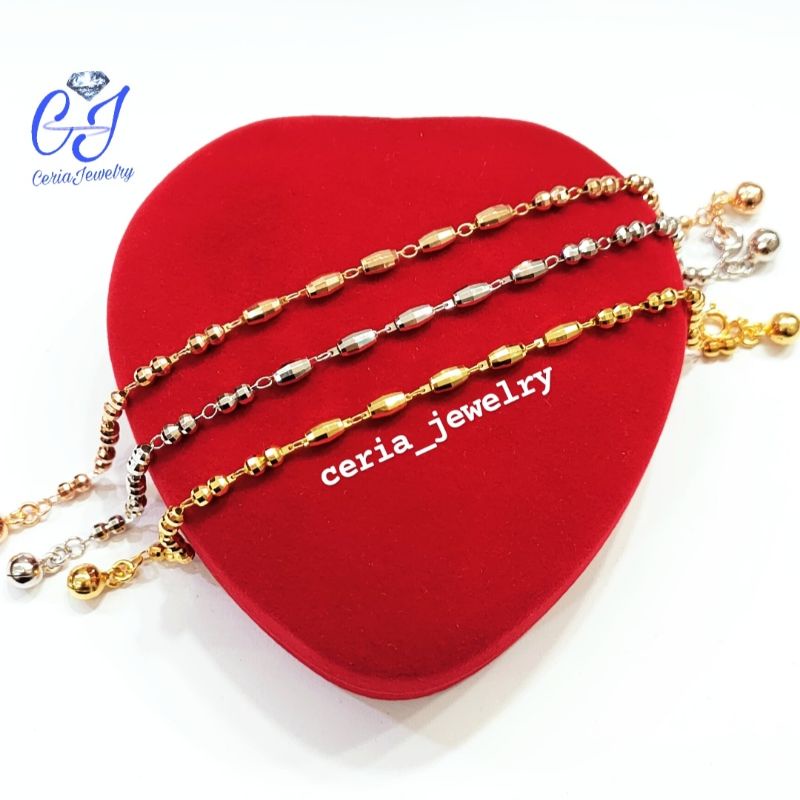 Jual Gelang Perak Asli Silver 925 Lapis Emas Model mix - Perhiasan ...