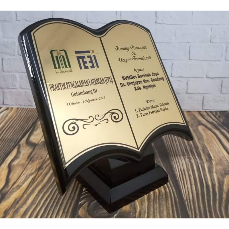 Jual vandel kayu plakat kayu vandel kkn magang pkl seminar vandel kayu ...