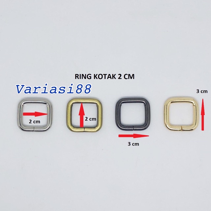 Jual Ring Kotak 2 cm tebal kawat 5 mili | Shopee Indonesia