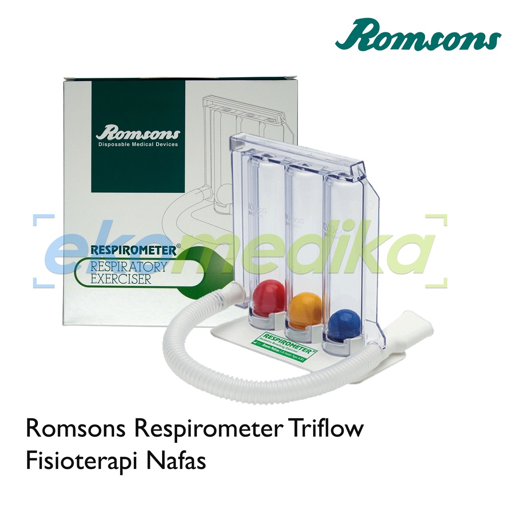 Jual Romsons Triflow Spirometer Respirometer Incentive Spirometry ...