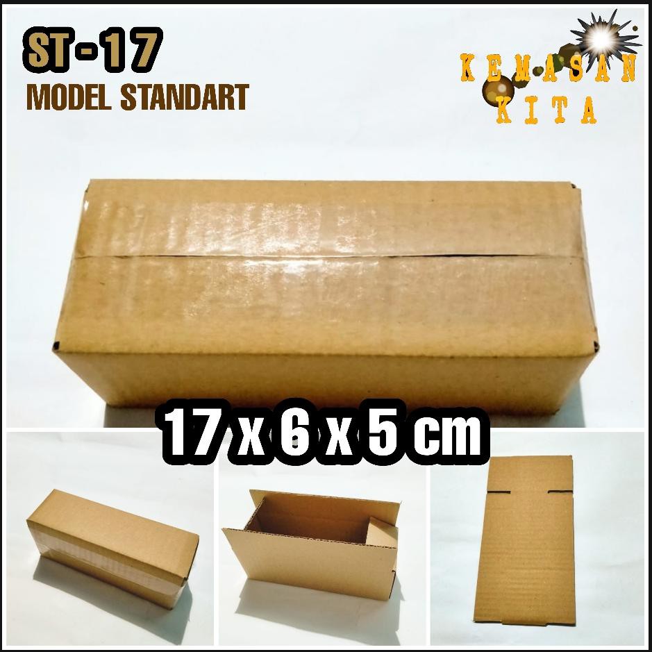 Jual KOTAK ST-17 17x6x5 CM BOX POLOS STANDART PACKING AKSESORIS ...