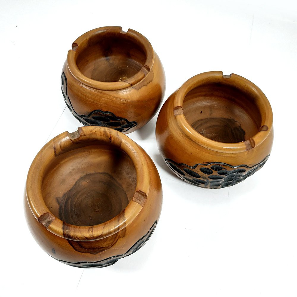 Jual Asbak Rokok Model Gentong Kayu Jati Ukir Pahat | Shopee Indonesia