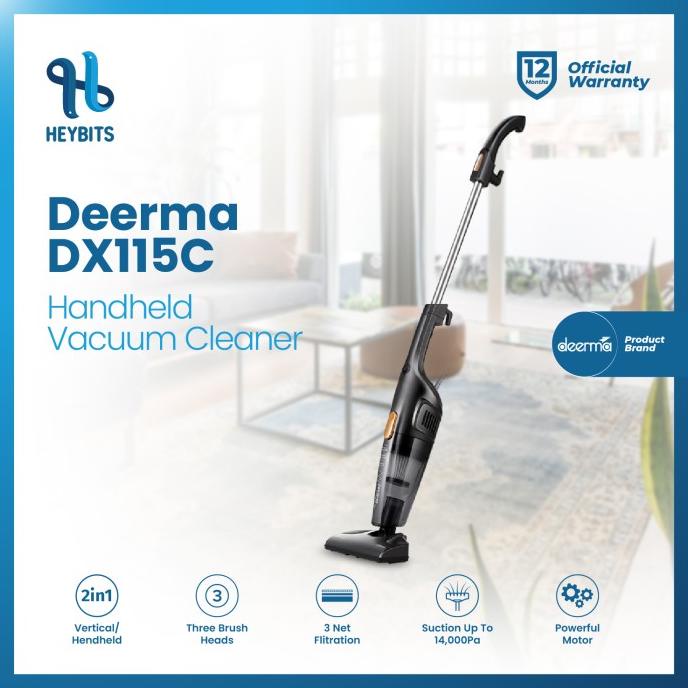 Jual Deerma DX115C Portable 2 In 1 Silent Vacuum Cleaner Penyedot Debu ...