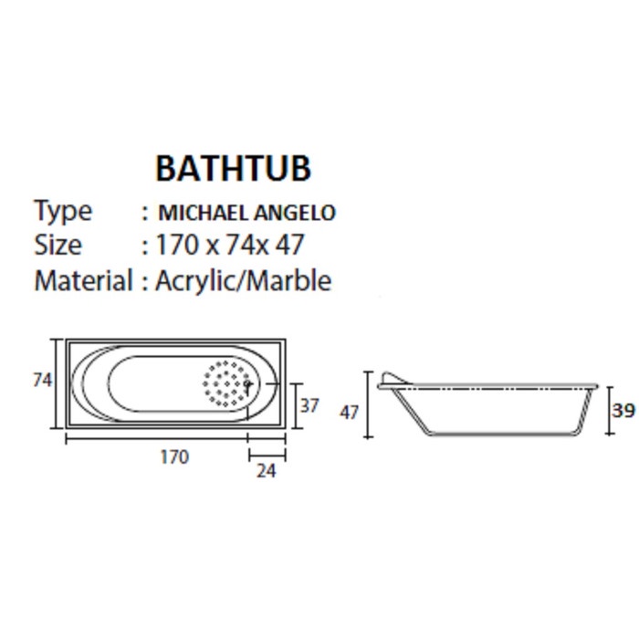 Jual Paket Bathtub Marble Dengan Avur Bathtub Kuningan M. Angelo ...