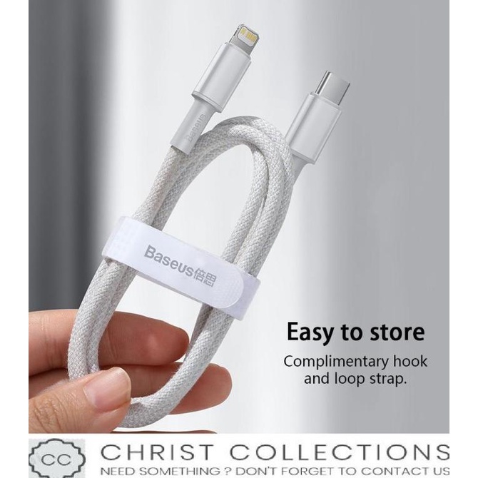 Jual BASEUS KABEL DATA TYPE C TO IPHONE 12 FAST CHARGING LIGHTNING PD ...