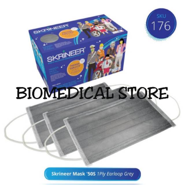 Jual Masker Skrineer Earloop 1 Box 50 PCS | Shopee Indonesia