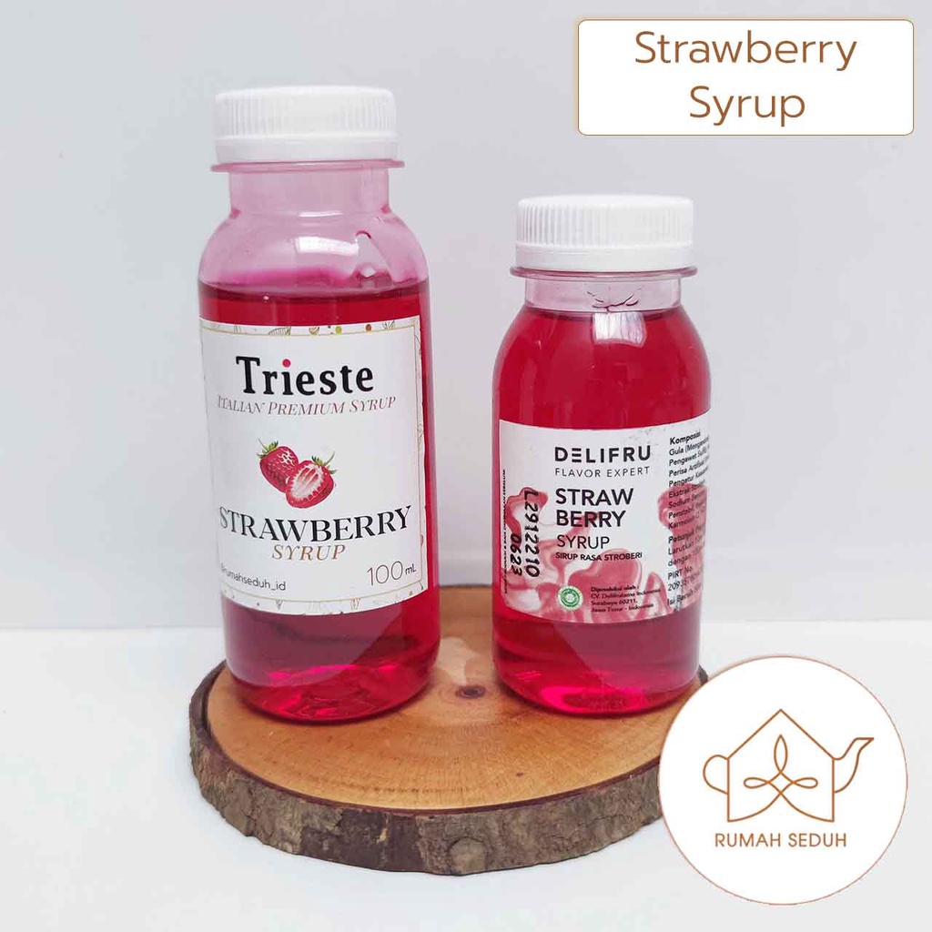 Jual 100mL Sirup Strawberry merk Trieste - Stoberi Italian Premium ...