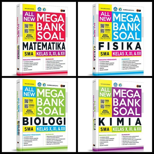 Jual All New Mega Bank Soal Matematika - Fisika - Biologi - Kimia SMA Kelas X, XI, & XII ...