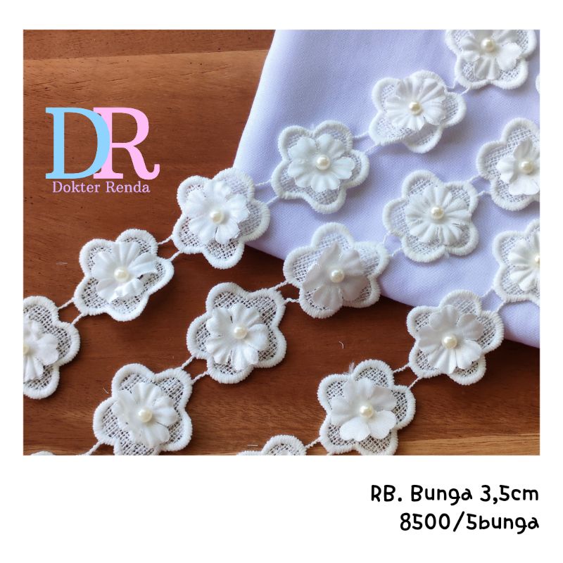 Jual renda bunga 3,5cm | Shopee Indonesia