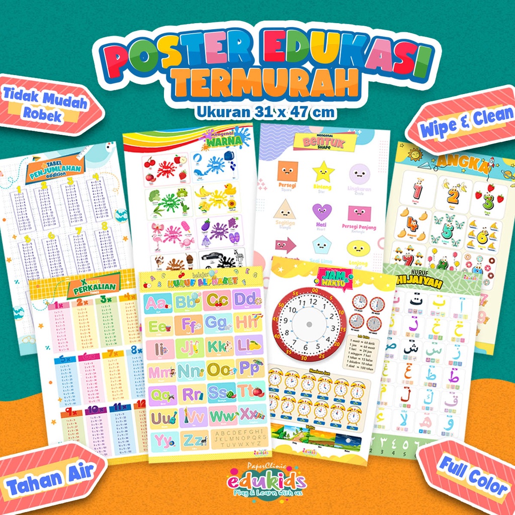Jual Poster dinding mainan edukasi anak aestetic a3 | Shopee Indonesia