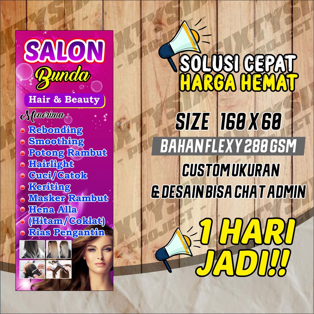 Jual BANNER/SPANDUK/BACKDROP BERDIRI SALON | Shopee Indonesia