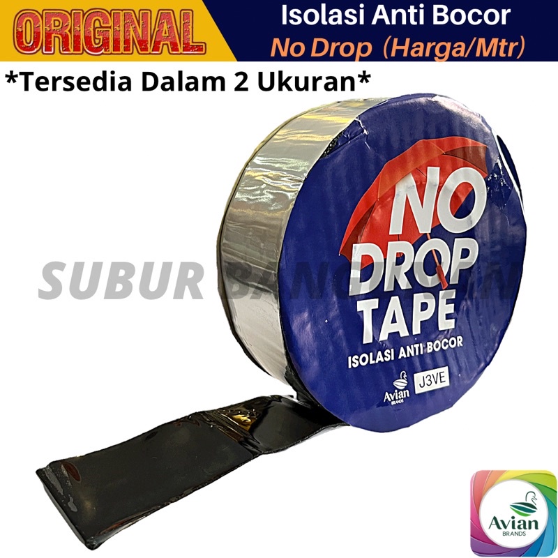 Jual No Drop Tape Lakban Anti Bocor Isolasi Atap Pipa Air Ecer Harga / 1 Mtr | Shopee Indonesia