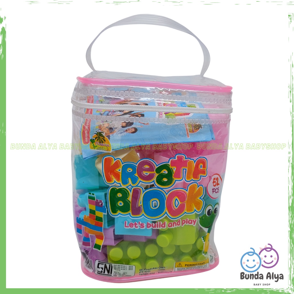 Jual Mainan Anak Balok Block Isi 52 pcs + Tas Mainan Edukasi Anak ...