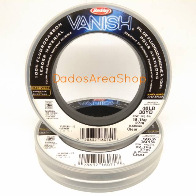 Jual Senar Leader Berkley VANISH 30YD 100%Fluorocarbon Senar Shock Leder Pancing | Shopee Indonesia