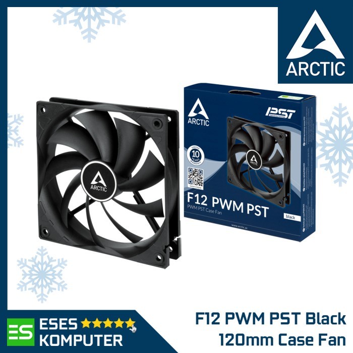 Jual Fan ARCTIC F12 PWM PST - Black - Single Pack - 120mm 12cm Case Fan ...