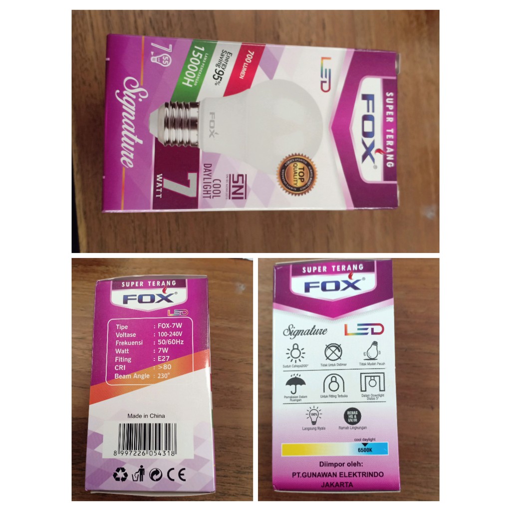 Jual lampu led fox signature 7w/led fox signature 7w | Shopee Indonesia