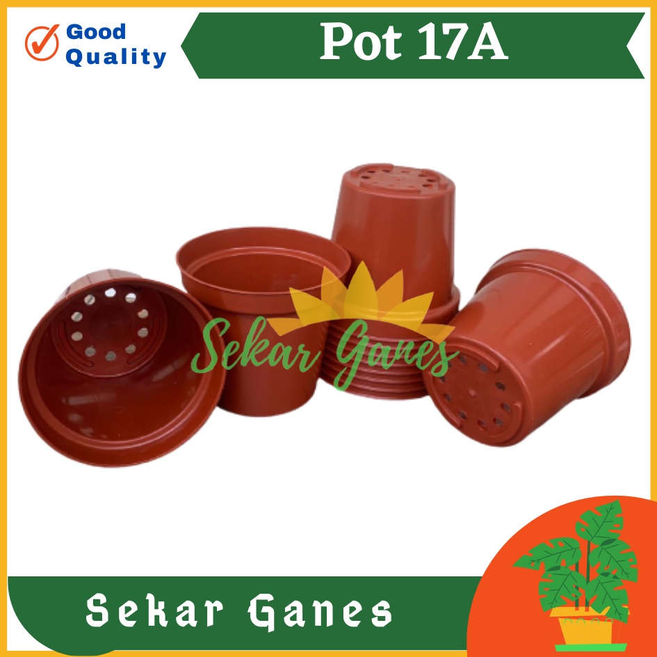 Jual Pot Tinggi 17A Merah Bata Terracota Merah Coklat Mirip Pot Usa ...