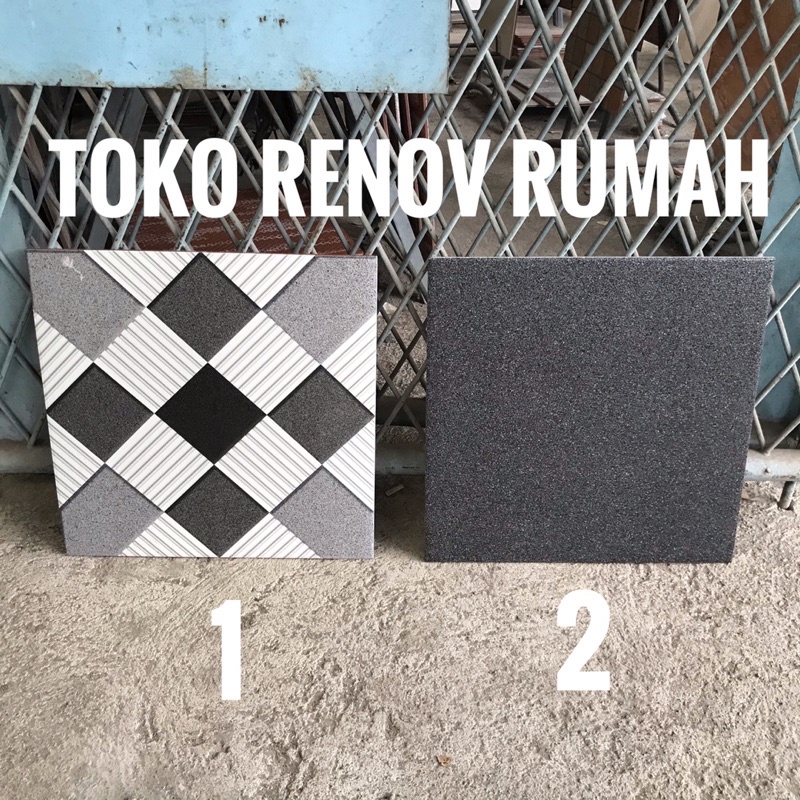 Jual keramik lantai 40x40 hitam motif/ keramik lantai garasi/ keramik ...