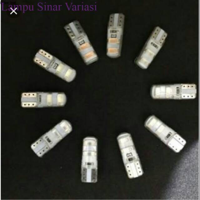 Jual Lampu senja T10 4 LED karet 12 volt mateng | Shopee Indonesia