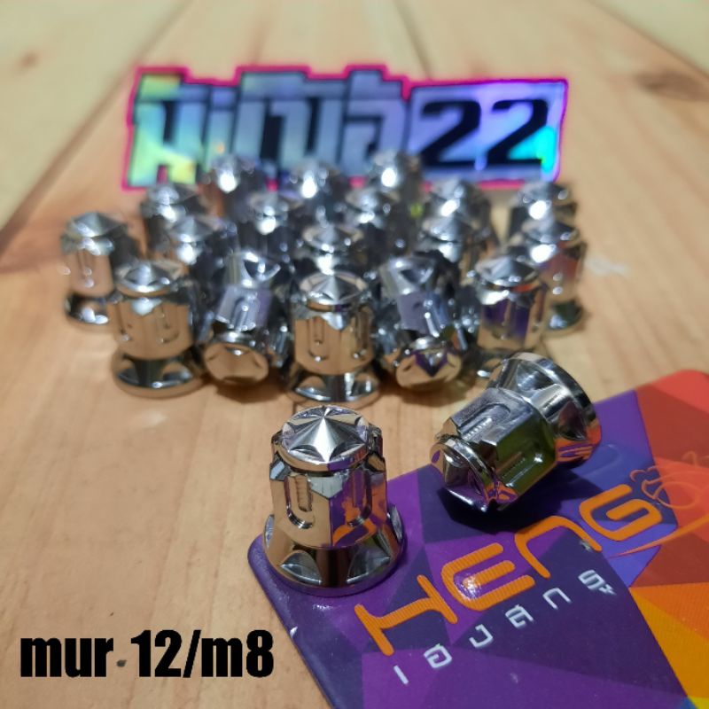 Jual probolt mur head 12 M8 mur topi silver stenlis stainless new model ...