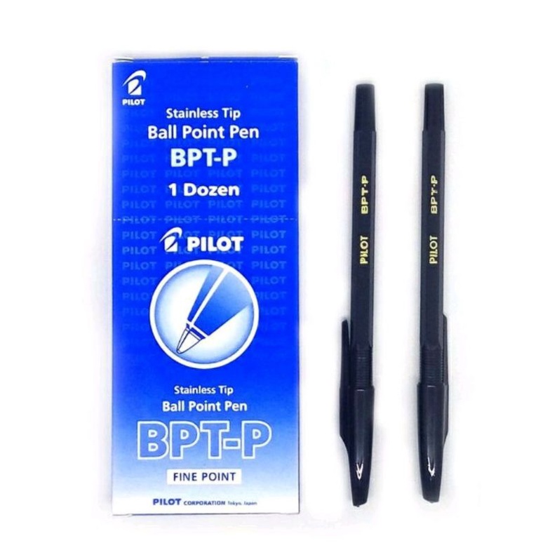 Jual 12 PCS Bolpen/Ballpoint/Pulpen/Ballpen Pilot BPTP Hitam/Biru | Shopee Indonesia