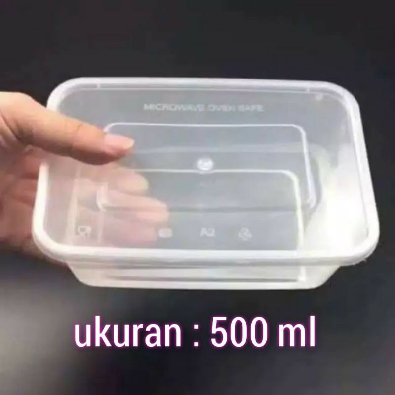 Jual Box makanan plastik /food container/ kotak makanan Thinwall 500ml ...