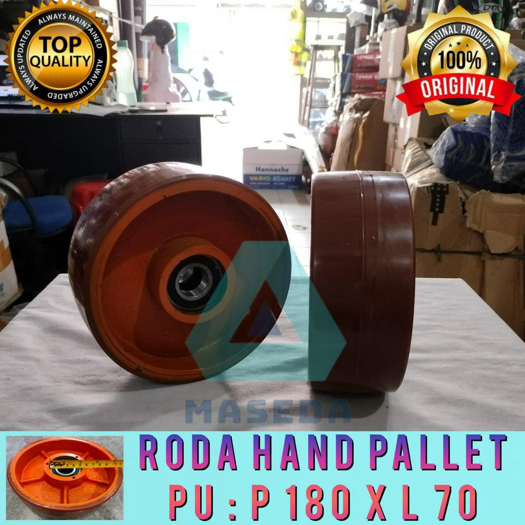 Jual Roda PU / Polyurethane Hand Pallet 180 x 70 mm | Shopee Indonesia