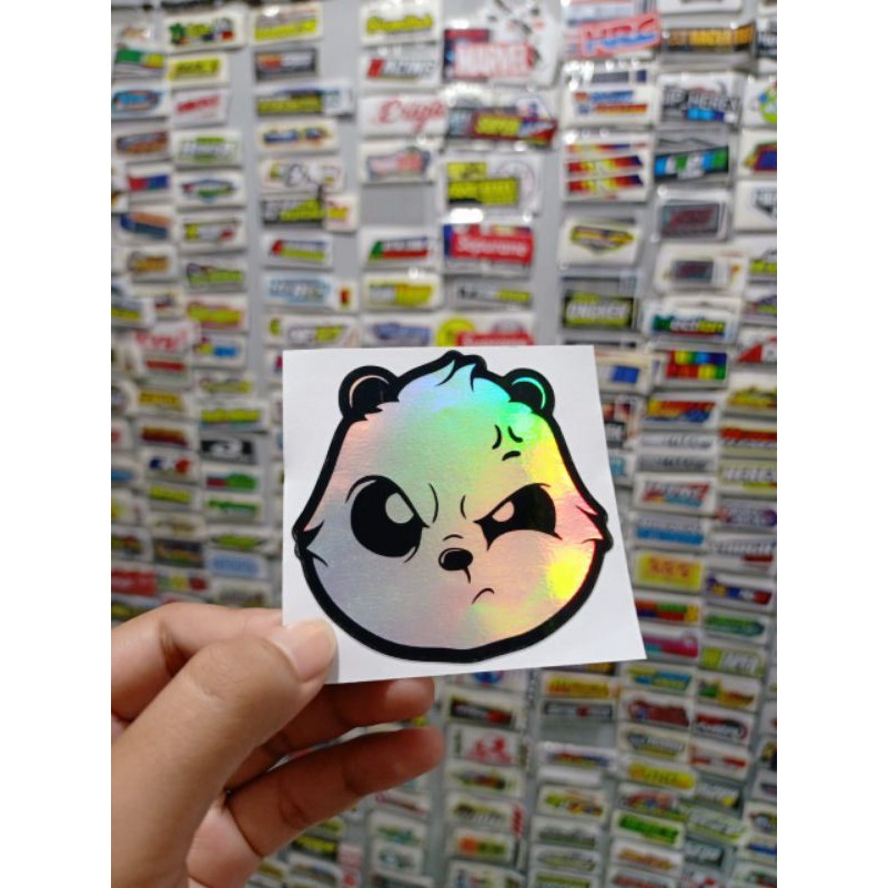 Jual Sticker / stiker printing ANIMASI PANDA / stiker brand distro ...