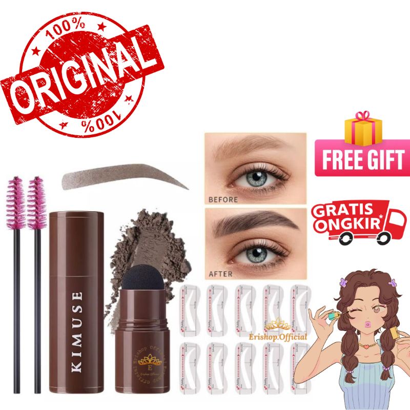Jual KIMUSE One Step Eyesbrow Stamp Shaping Kit + 10 Reusable Eyeshadow ...