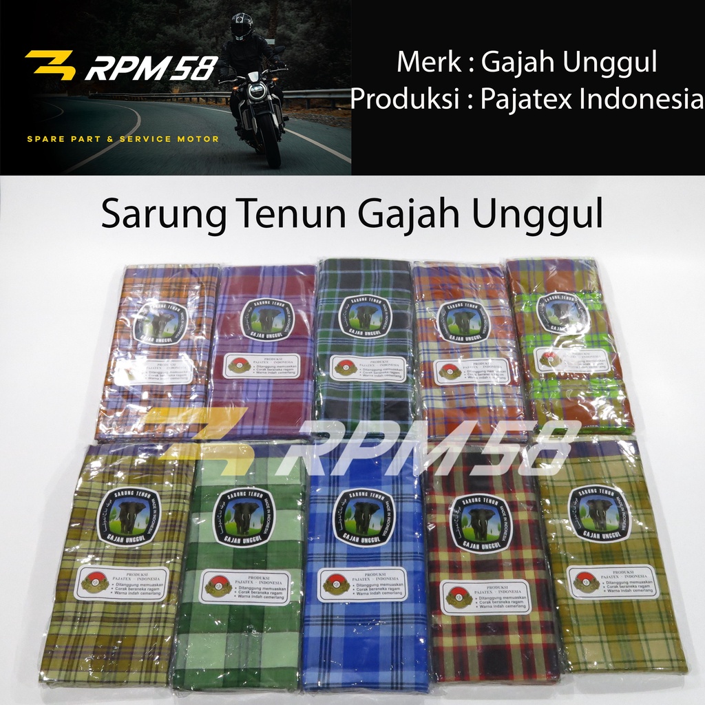 Jual Sarung Tenun GAJAH UNGGUL Sarung Muslim Pria Sarung Ibadah ...