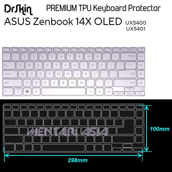 Jual Keyboard Protector ASUS ZenBook 14X OLED UX5400 UX5401 - DrSkin ...