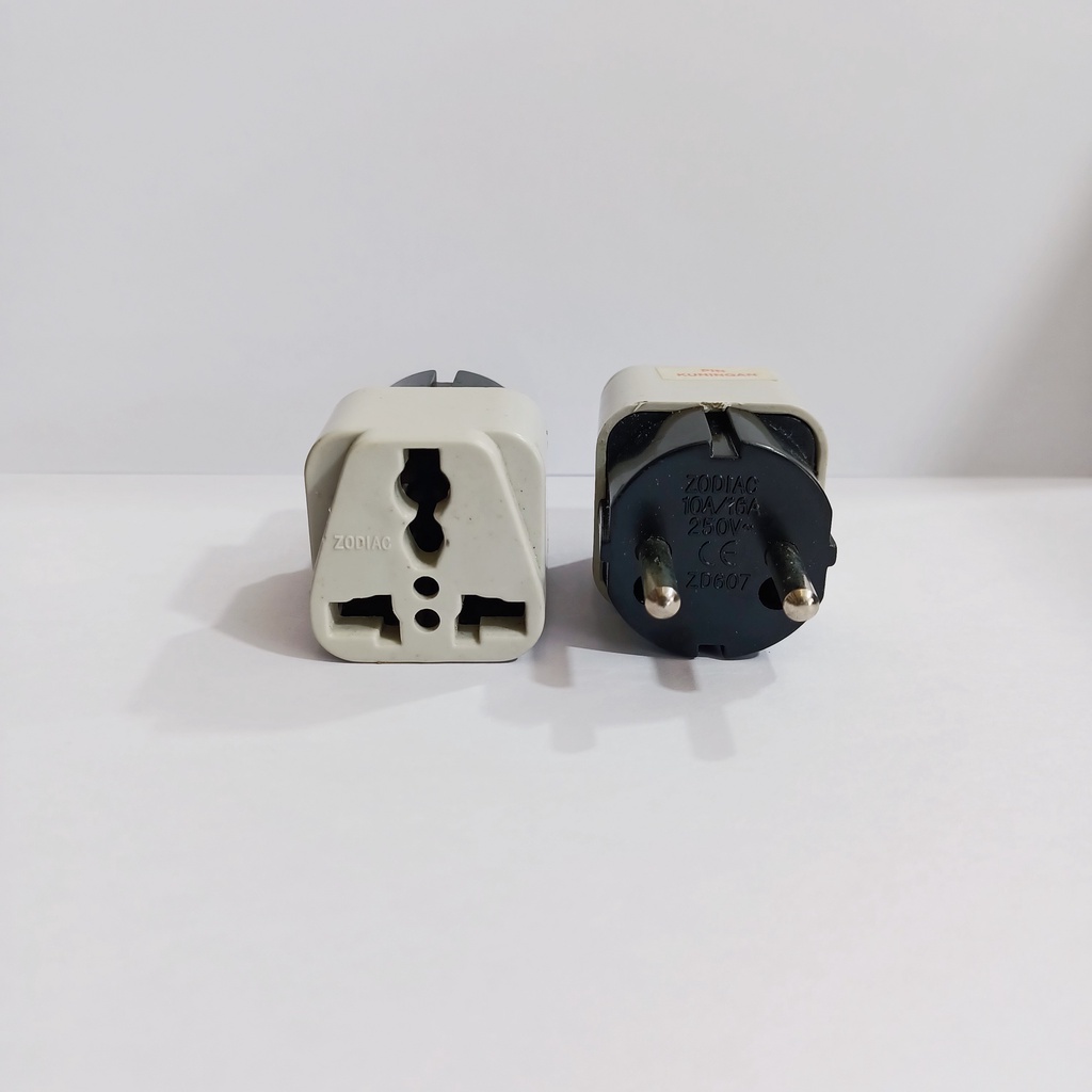 Jual Adapter Stop Kontak Zodiac Cabang 3 Pin Kuningan Steker Colokan 3 ...