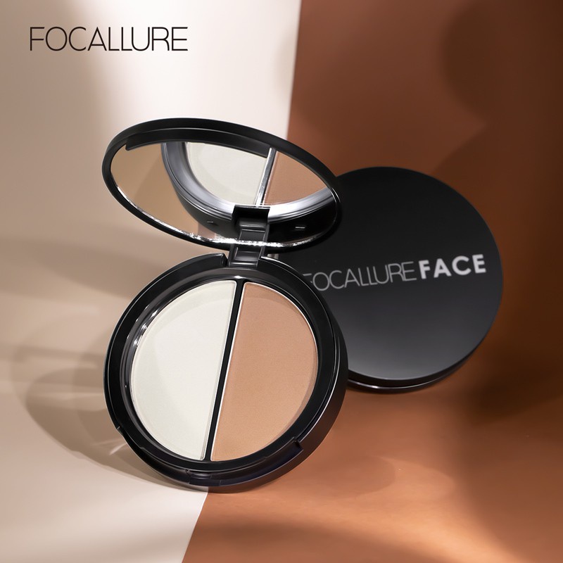 Jual FOCALLURE Highlight & Contour Powder Palette FA05 | Shopee Indonesia