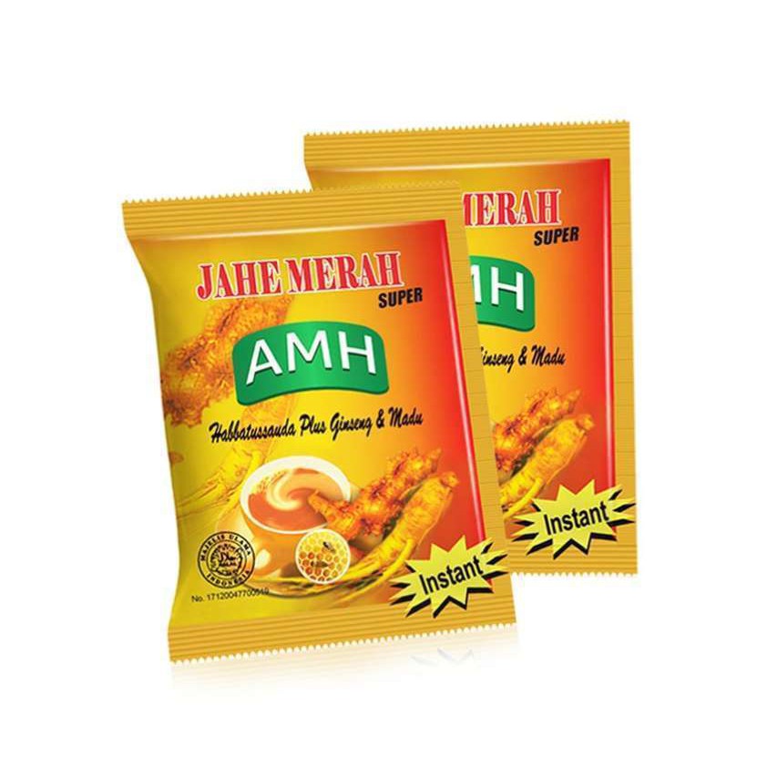 Jual (1 Sachet ) Minuman Herbal Instan Bubuk Jahe Merah Super AMH ...