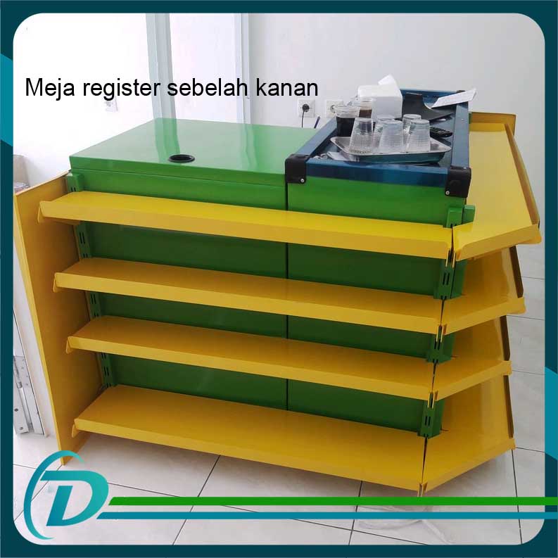 Jual Meja Kasir Shelving Minimarket + Packing Kayu - Meja Kasir Toko ...