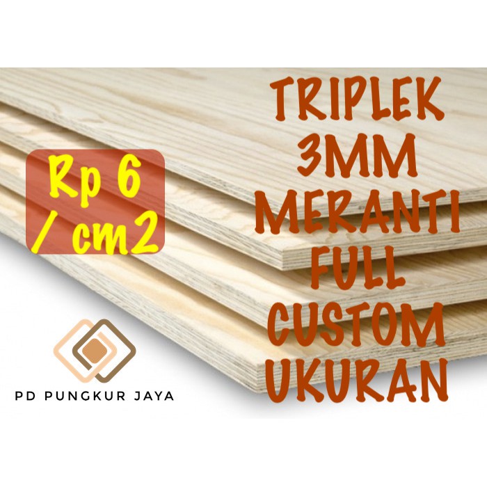 Jual TRIPLEK / MULTIPLEK 3MM MERANTI FULL UKURAN CUSTOM | Shopee Indonesia