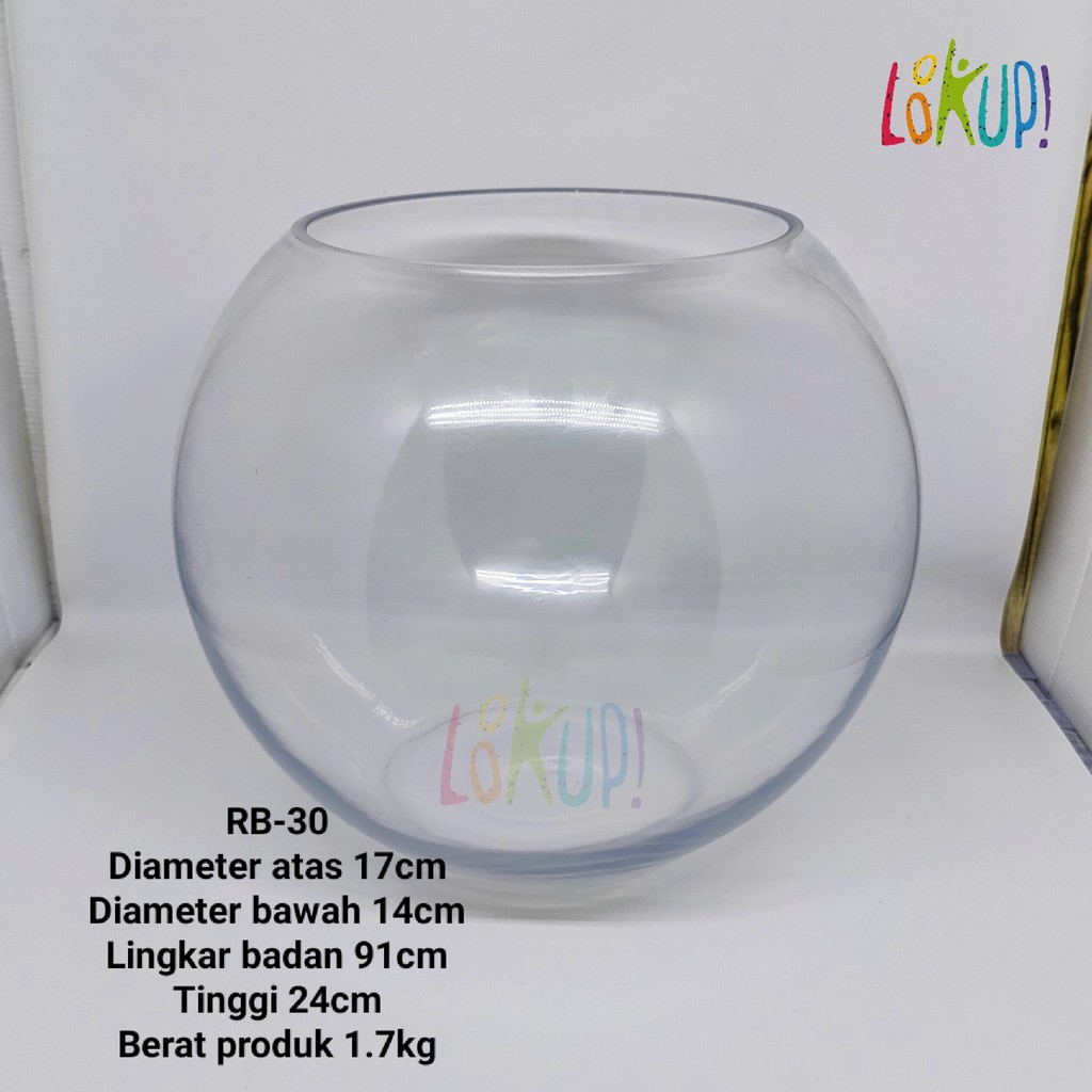 Jual JUMBO AQUARIUM BULAT/FISH BOWL /FISH BALL/Pot Tanaman Air ...