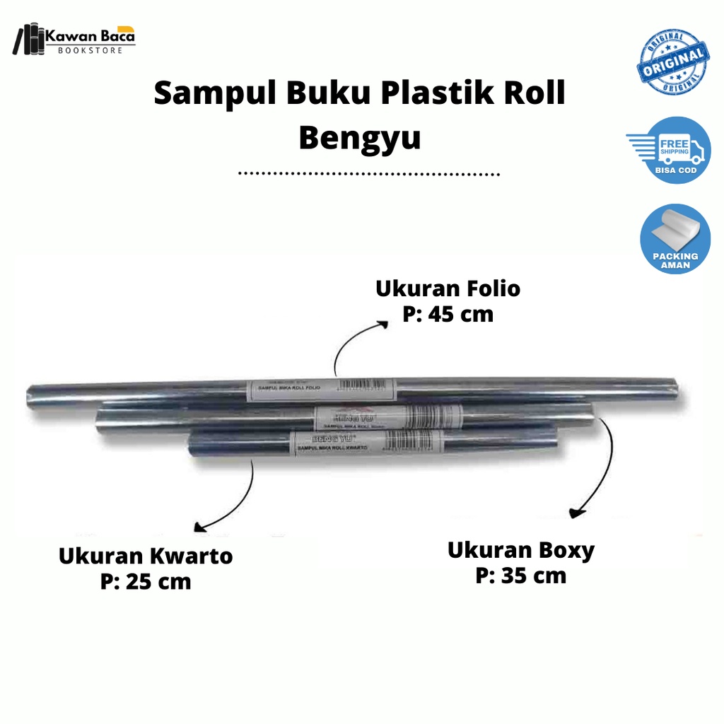Jual Sampul Plastik Roll Bengyu / Sampul Buku Gulungan | Shopee Indonesia